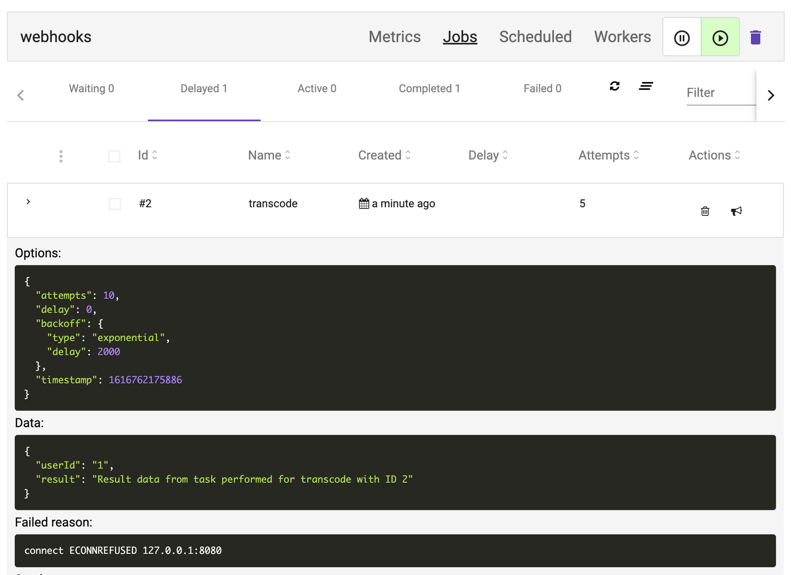Implementing a robust and scalable Webhooks/Notification system in NodeJS